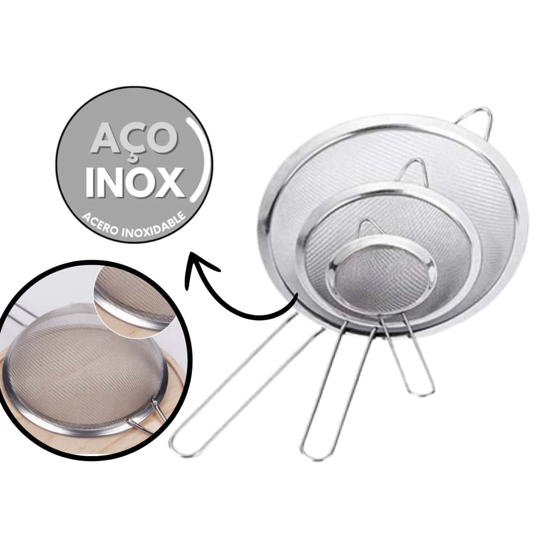 12cm Stainless Steel Strainer Sieve Manual For Kitchen Restaurant ...