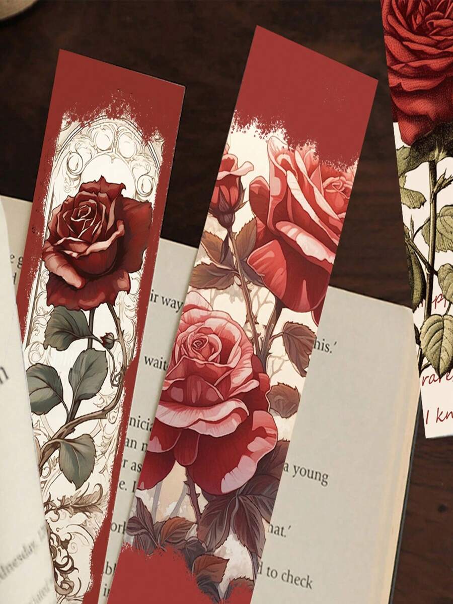 30PCS Beautiful And Advanced Rose Bookmark Art Personalized Reading ...