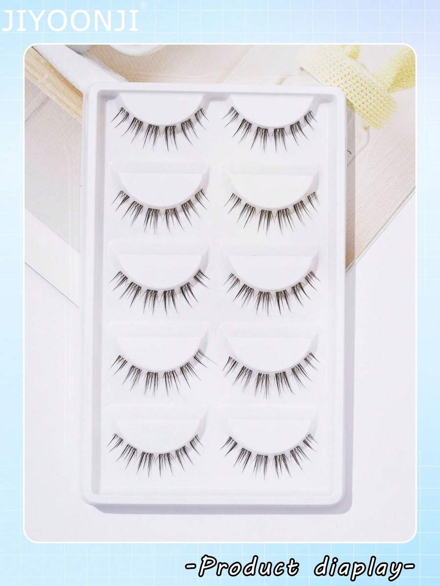5Pairs 3D Natural Look Manga False Eyelashes Set DIY At Home6-11mm ...