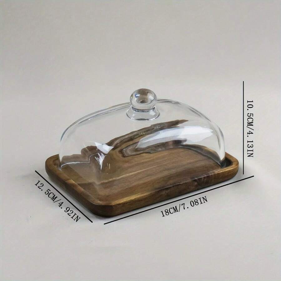 Vintage Acacia Wood Butter Dish - Perfect For Wedding Cakes, Snacks ...