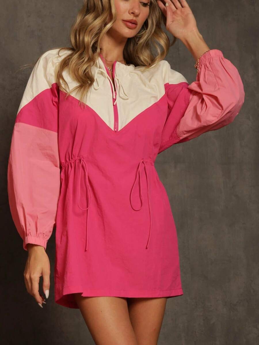 Windbreaker Cut Out Dress | SHEIN USA