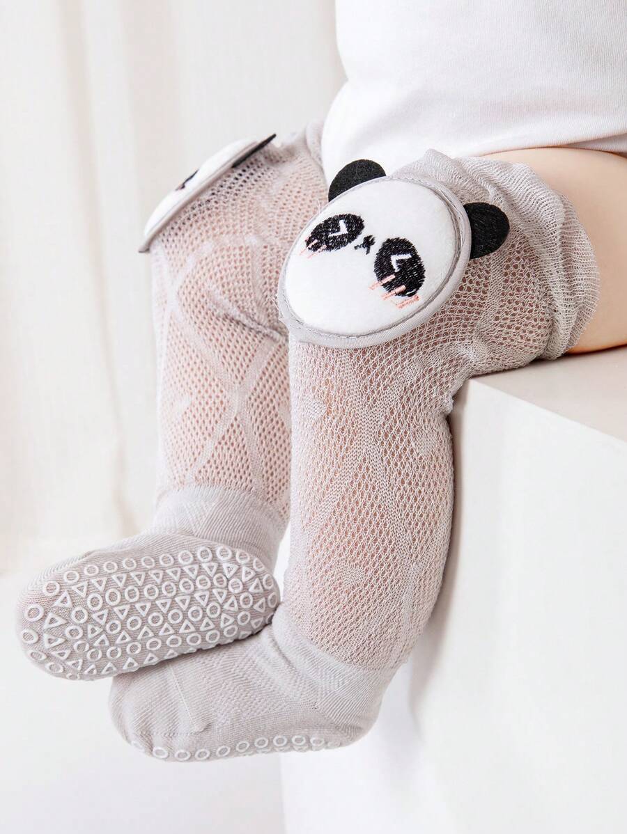 1 Pair Newborn Baby Anti-Skid Cartoon Pattern Indoor Learning Socks (6 ...