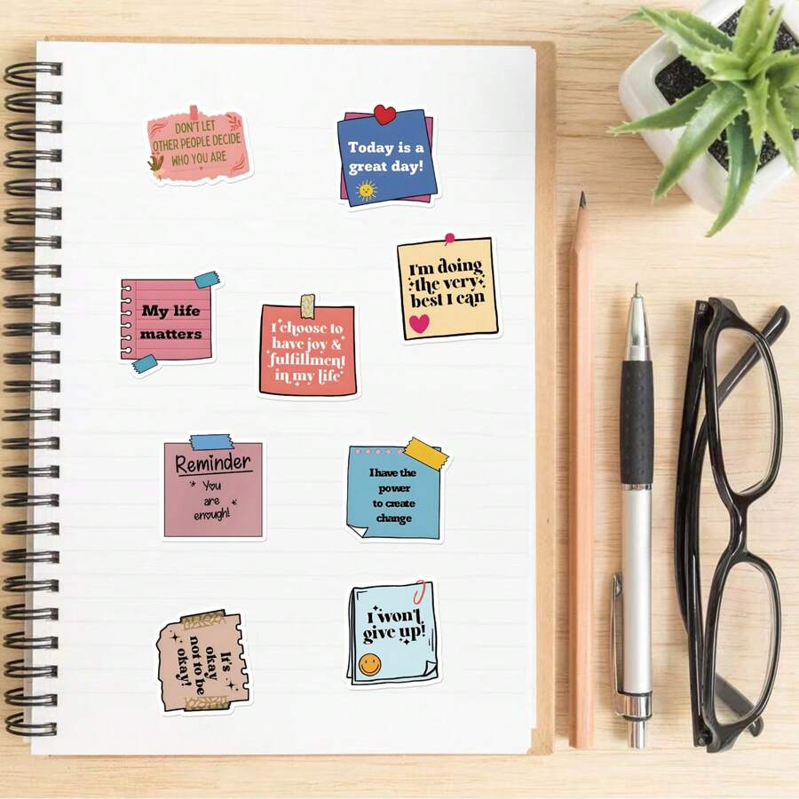 500pcs Self Affirmation Motivational Stickers DIY Diary Laptop Luggage ...