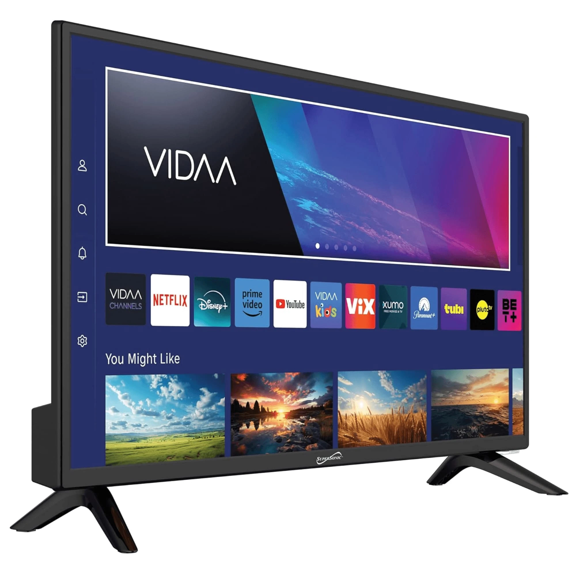 Supersonic 24" VIDAA ACDC Compatible LED Smart TV With Built-In WiFi ...
