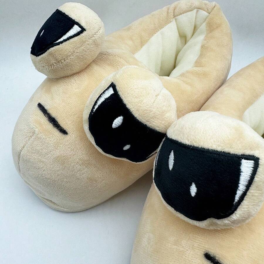 2025 New Pou Plush Slippers Alien Soft Stuffed Anime Slipper Animals ...