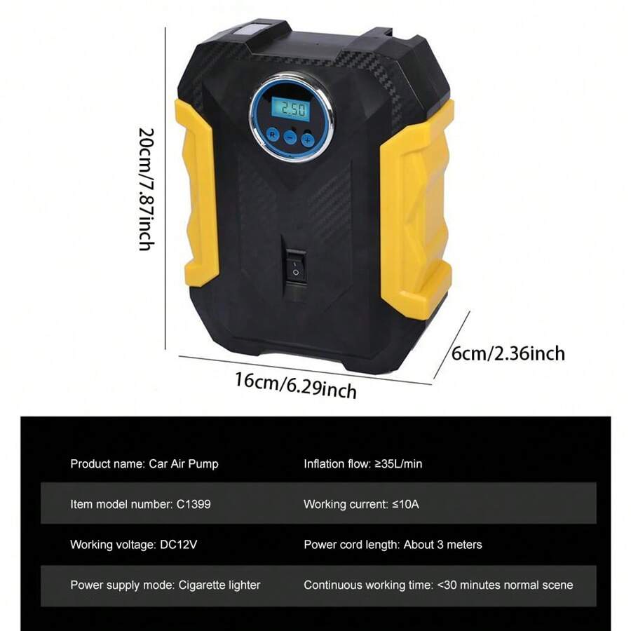 Compresseur d'air portable pour voiture 150 PSI 120 W avec fil ...