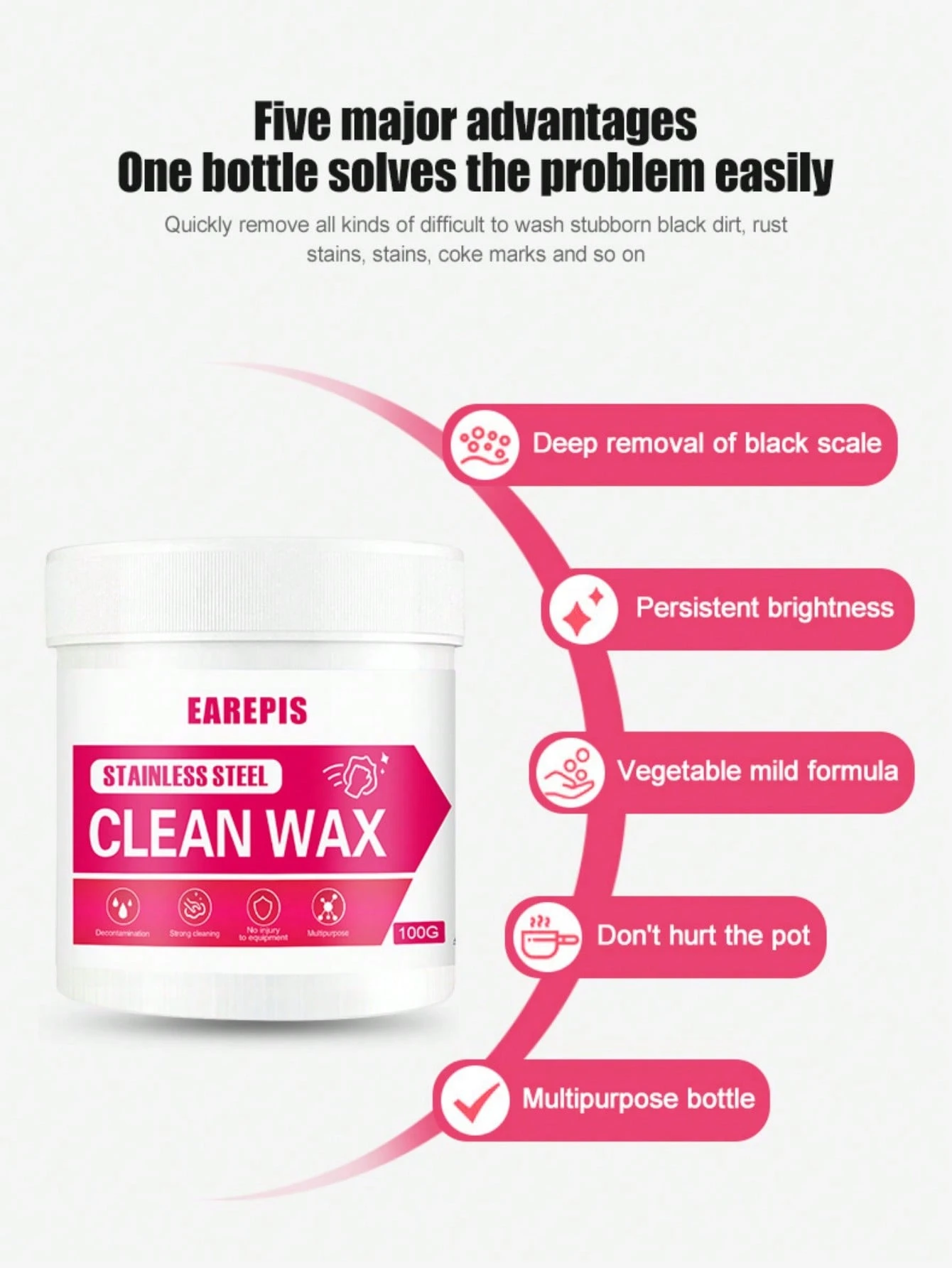 Stainless Steel Pot And Pan Cleaning Paste, Heavy Duty Degreasing And ...