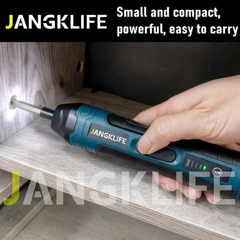 JANGKLIFE Um kit compacto de 21 peças de chave de fenda elétrica com ...