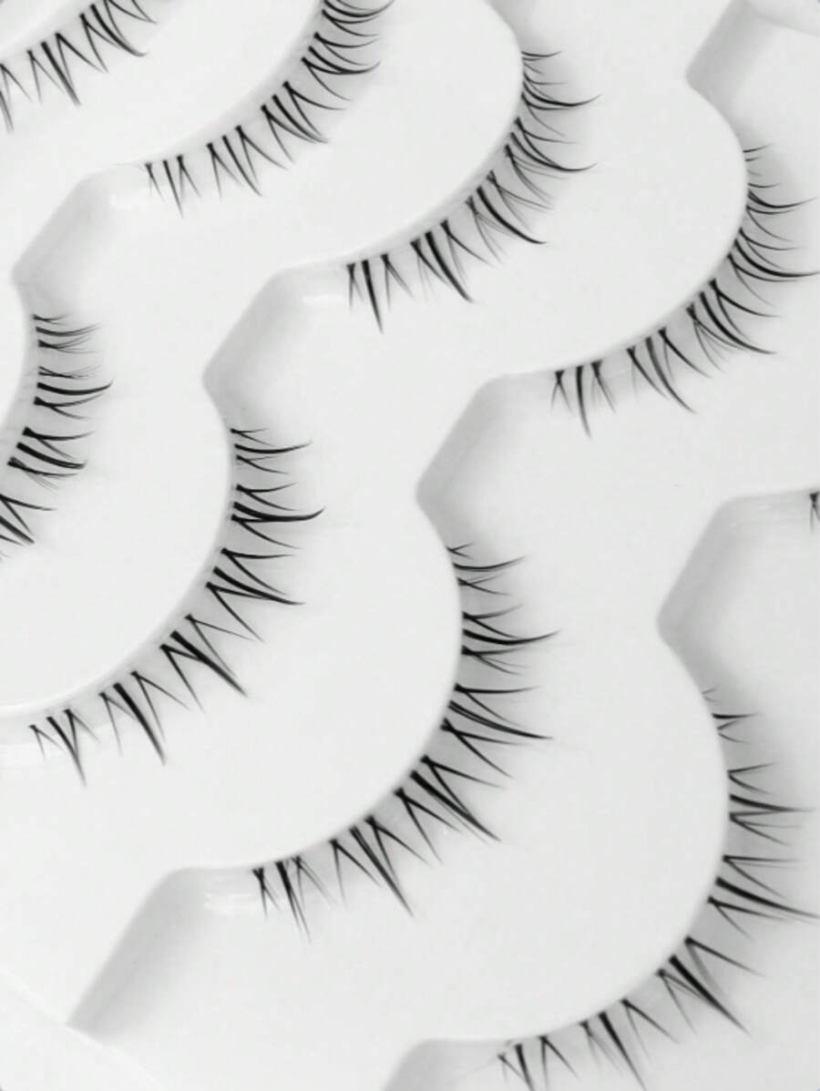 Beauty Showme 10 Pairs New Bottom Lashes Natural False Eyelashes Wispy ...