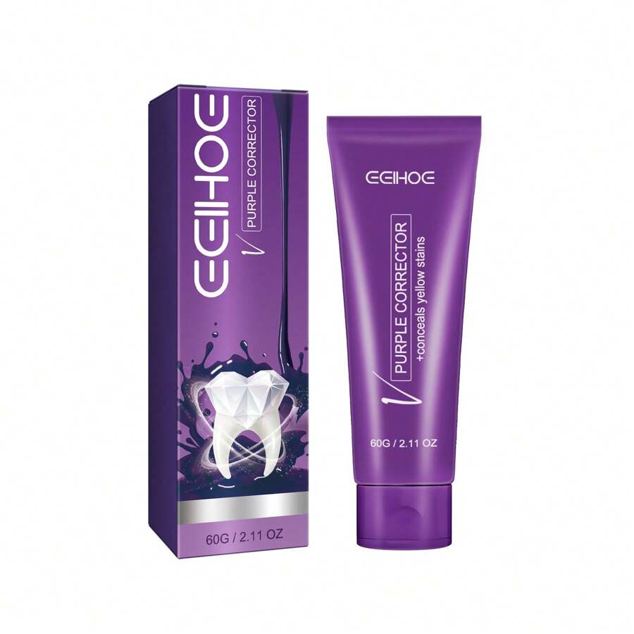60g Purple Toothpaste Deeply Cleanses Oral Plaque, Brightens And ...