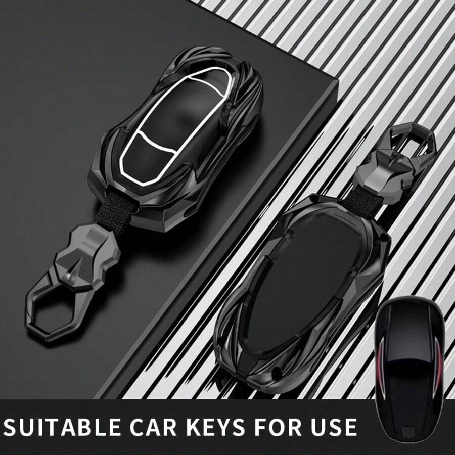 Fit For Tesla Car Key Case Ring Cover Housing Shell Protector Model 3 ...