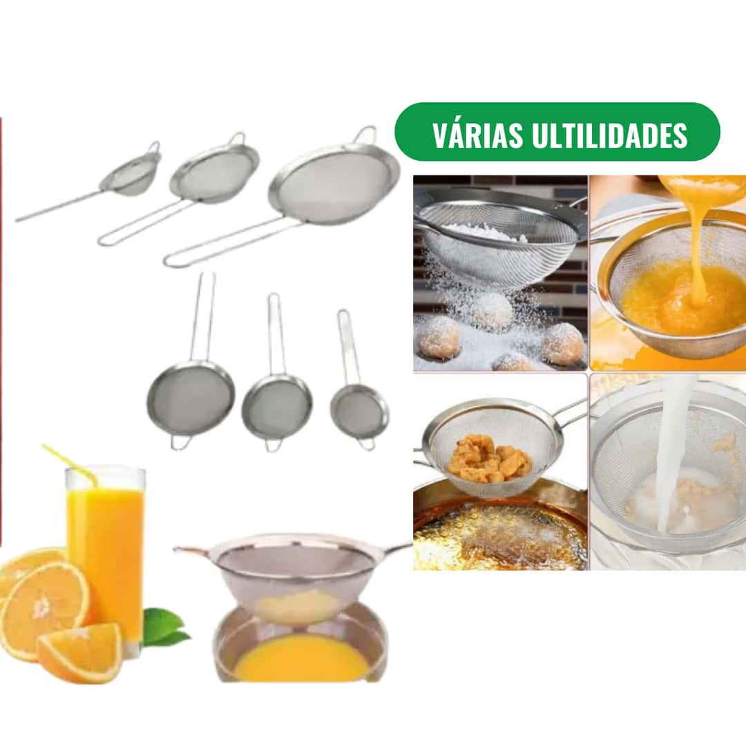 20cm Stainless Steel Strainer Sieve Manual For Kitchen Restaurant ...