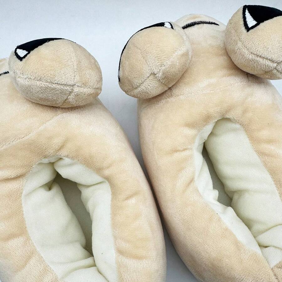 2025 New Pou Plush Slippers Alien Soft Stuffed Anime Slipper Animals ...