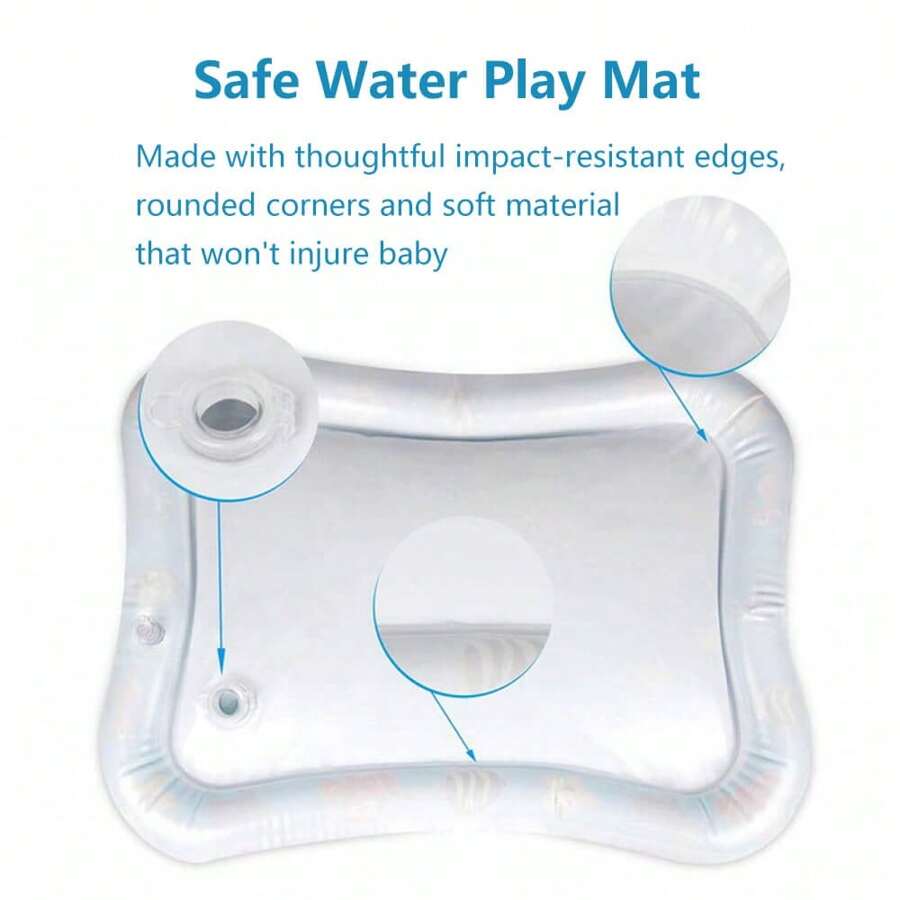 1pc Tummy Time Water Mat, Water Play Mat For Babies Inflatable Tummy ...