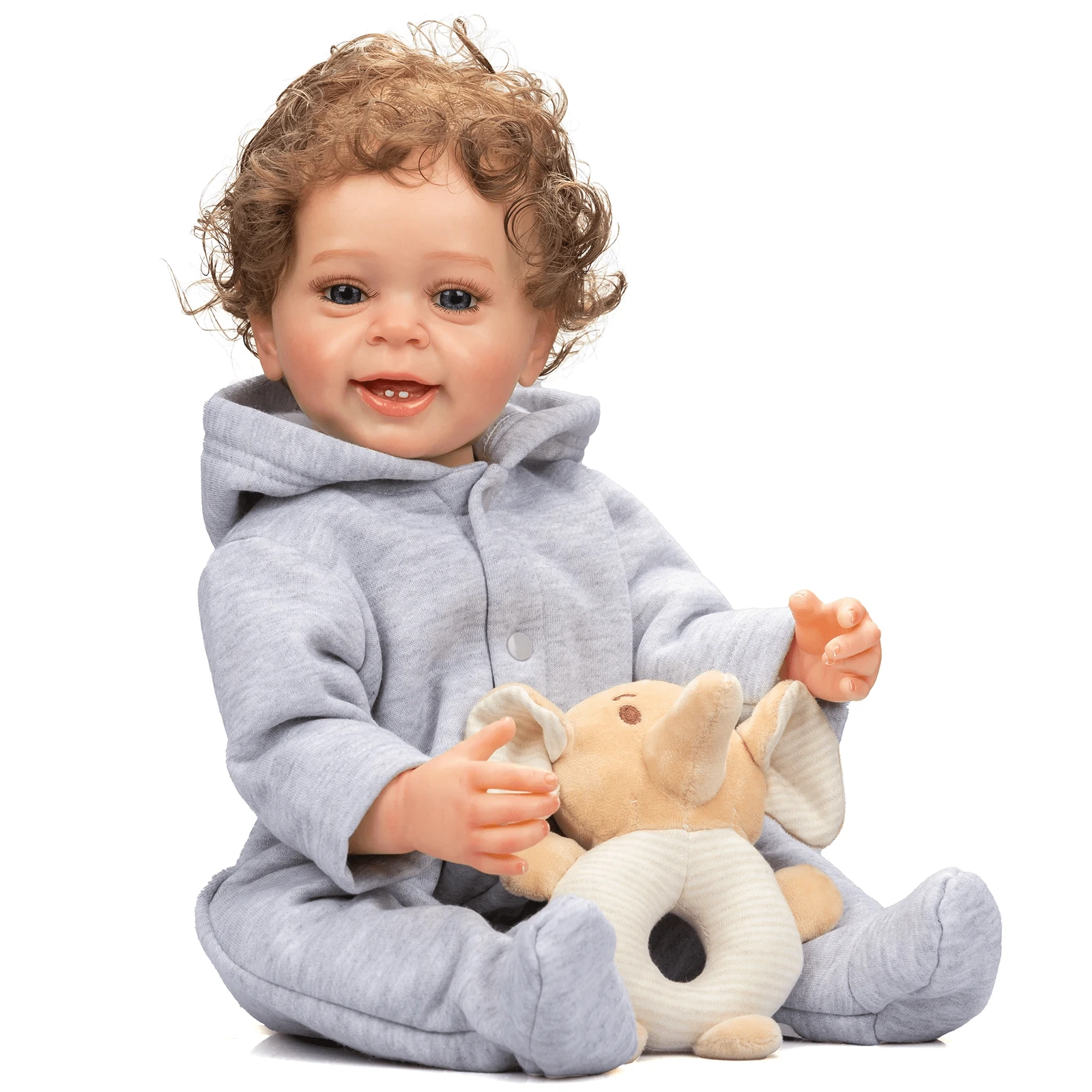 NPK 55CM Full Body Soft Silicone Real Touch Reborn Baby Doll Yannik ...