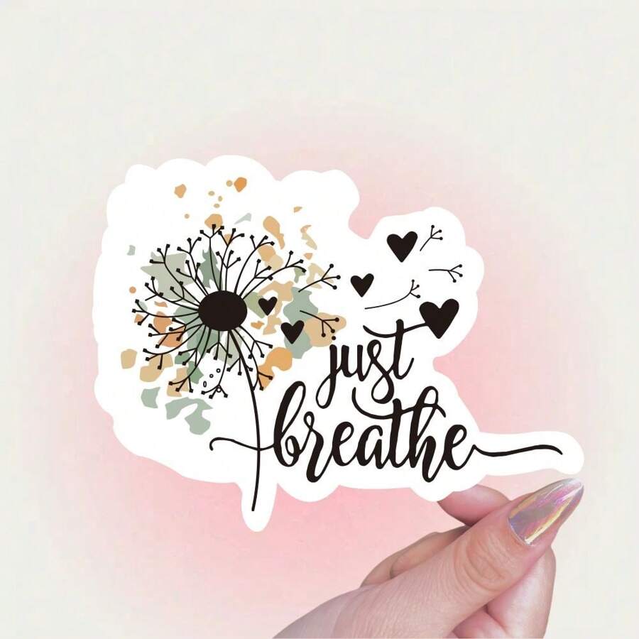 Just Breathe Sticker, Take It Easy Decal, Calm Yourself Sticker ...