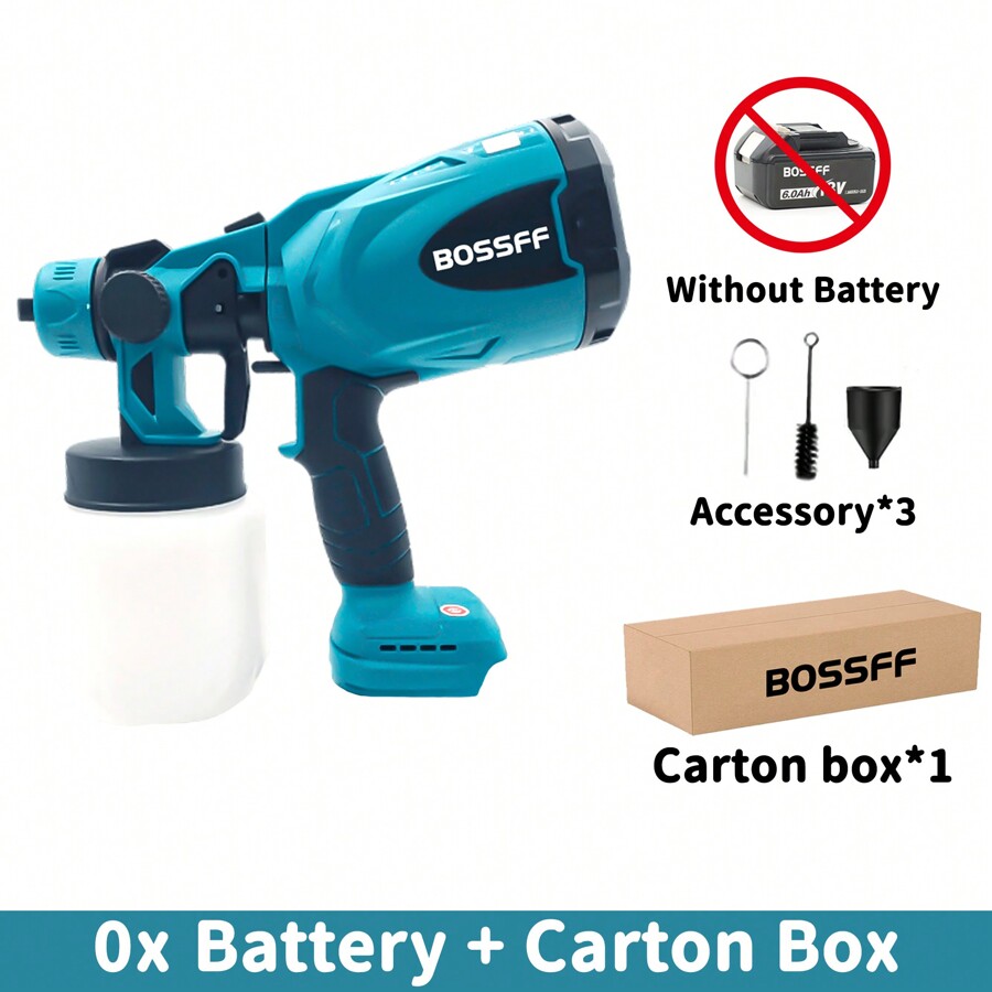 Cordless Electric Paint Sprayer, All-In-One Handheld Rechargeable Paint ...
