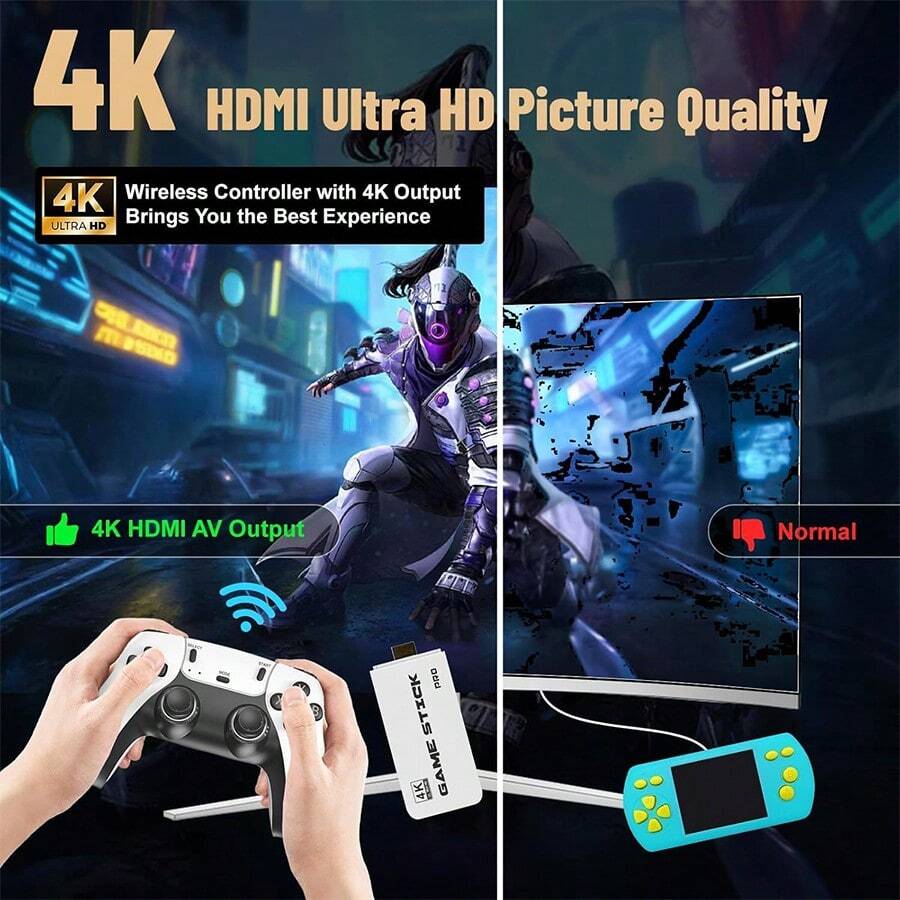 Retro Arcade Gamestick 4k M22 Emulator Console With 20000 Games | SHEIN UK