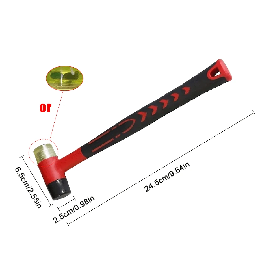 Rubber Mallet, Double-Sided Rubber Hammer, Small Rubber Mallet ...