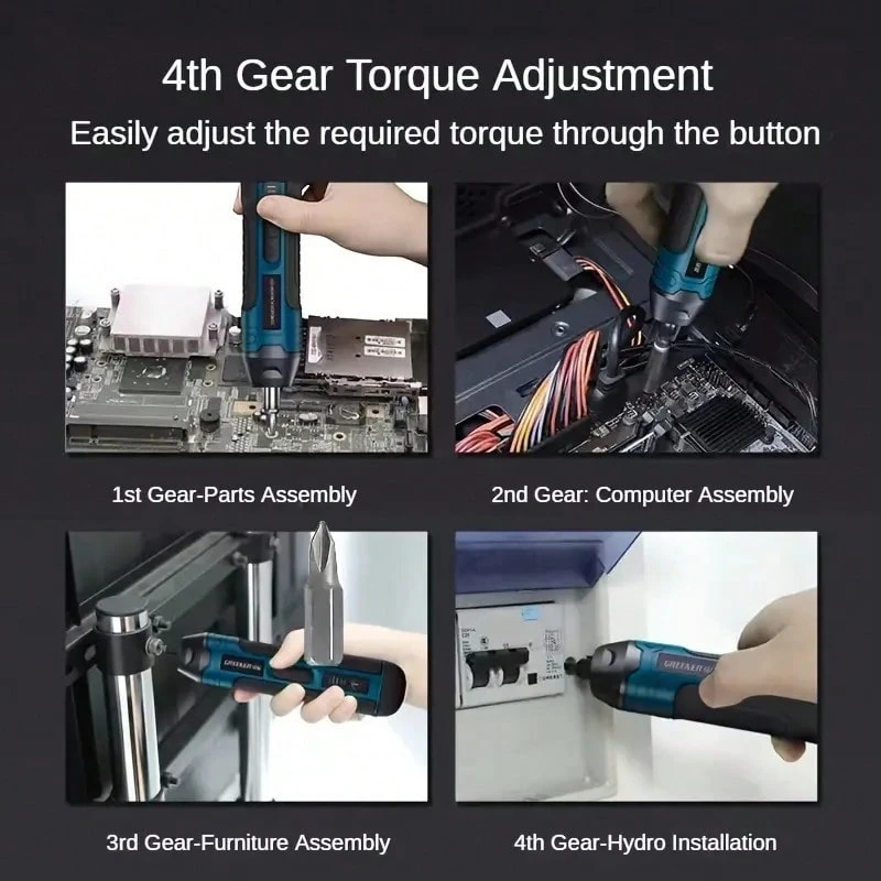 JANGKLIFE Um kit compacto de 21 peças de chave de fenda elétrica com ...