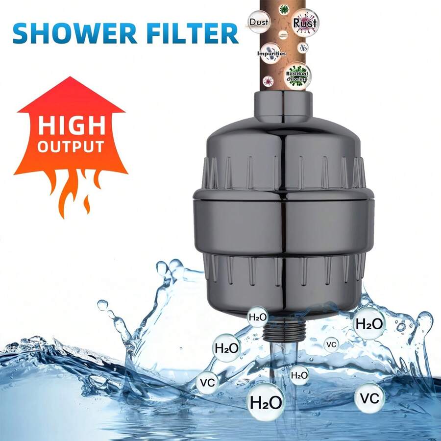 1pc 18 Stage Shower Head Filter With Vitamin C High Output Clean Hard ...