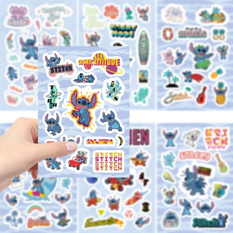 Disney 8pcs Disney Stitch Anime Stickers Cartoon Theme Stickers Stitch ...