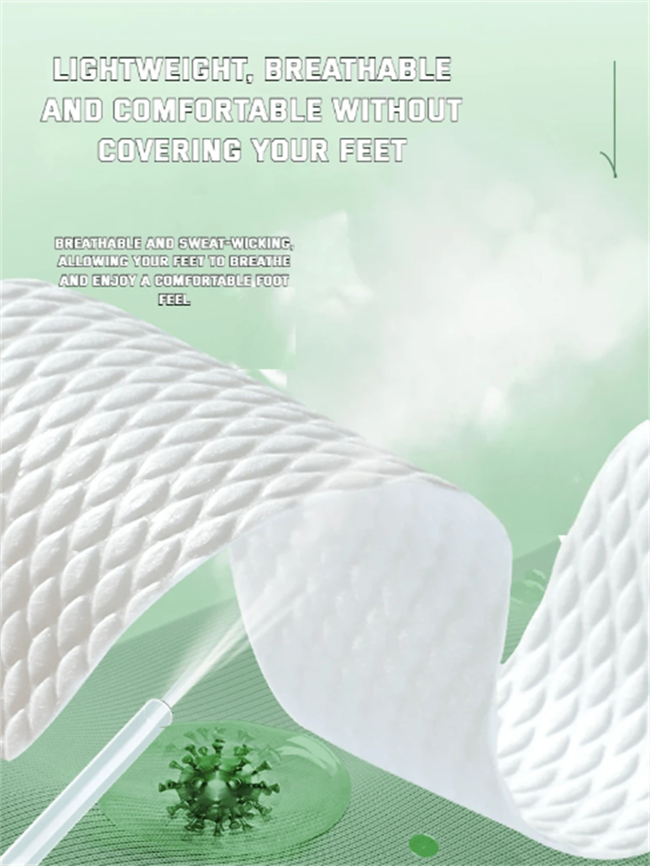 10 Pairs Natural Wood Pulp Disposable Insoles For Women Men Light ...