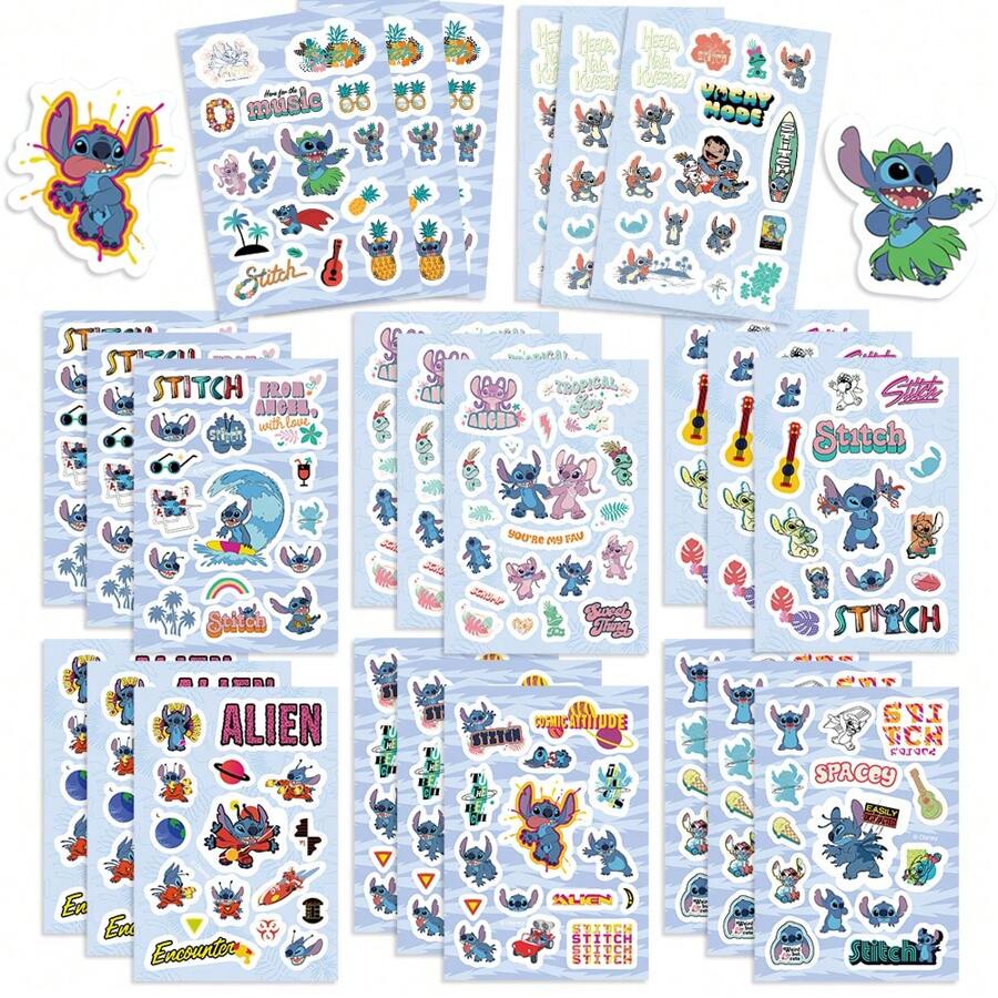 Disney 8pcs Disney Stitch Anime Stickers Cartoon Theme Stickers Stitch ...