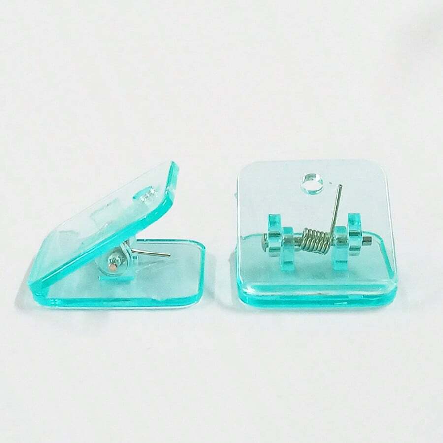 10pcs Color Transparent Square PP Clip, Ideal For Office Stationery ...
