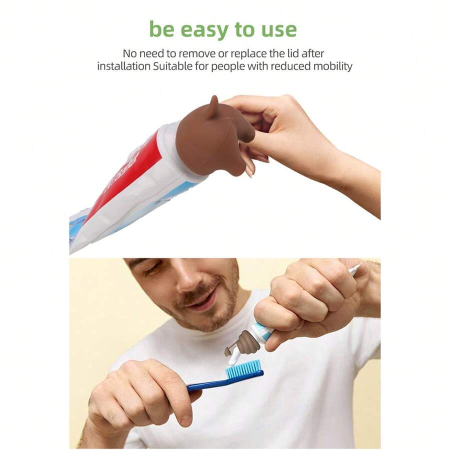 Toothpaste Caps Funny Toothpaste Squeezer Dispenser Reusable Toothpaste ...