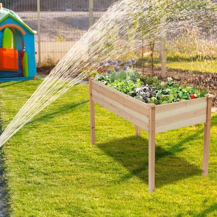 Durable Elevated Planter Box Raised Garden Bed Kit For Growing Vegetables And Herbs - Perfect ...