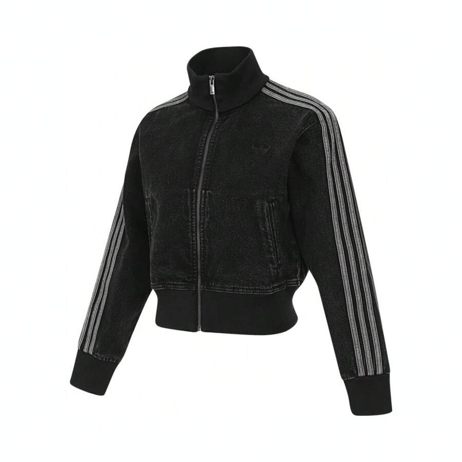 Adidas Originals เสื้อแจ็กเก็ตเดนิม TT สตรี ปี 2025, เสื้อคลุมภายนอกเดน ...