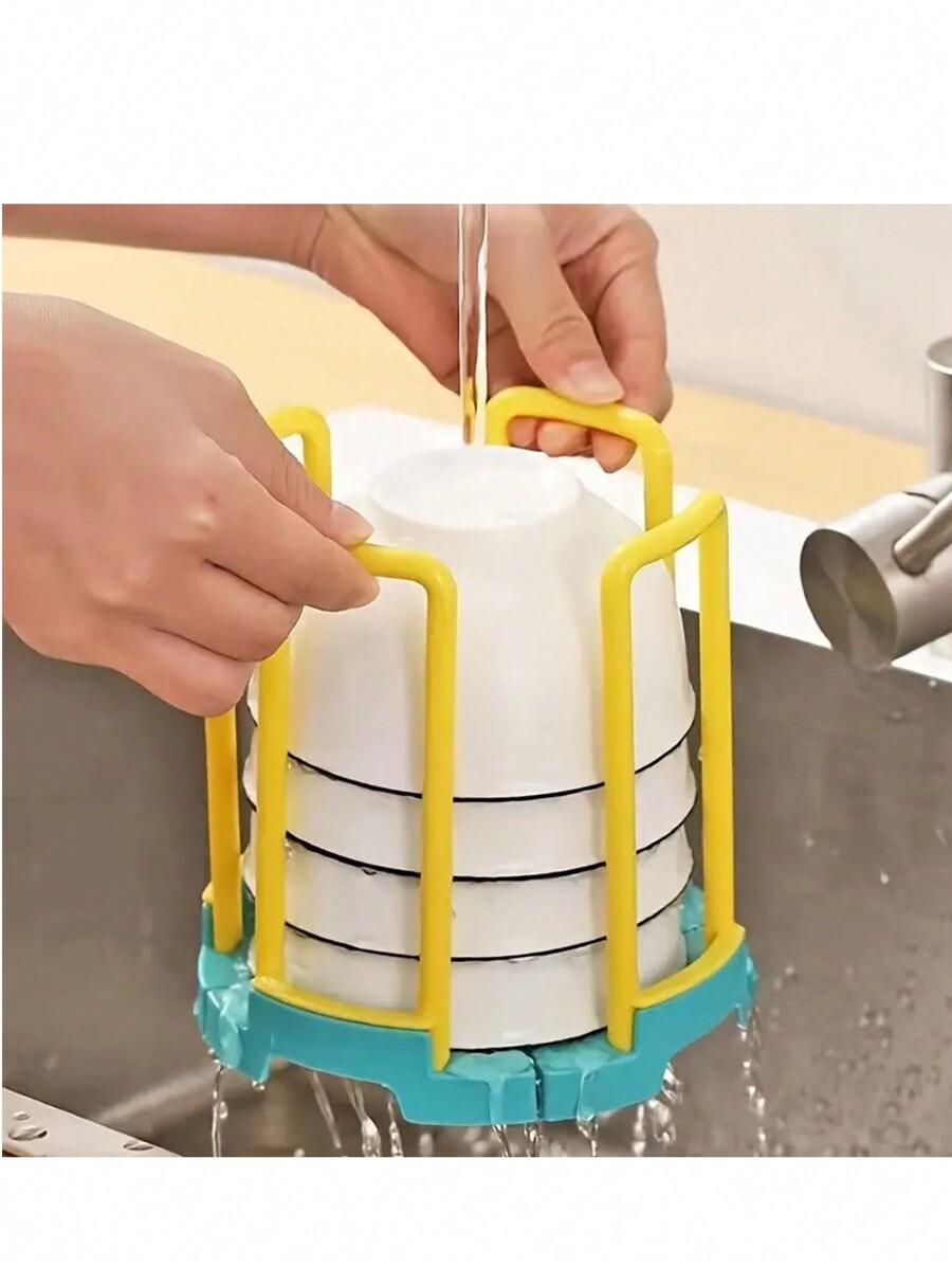 2-Piece Expandable Kitchen Storage Rack, Plastic Dish Rack With ...