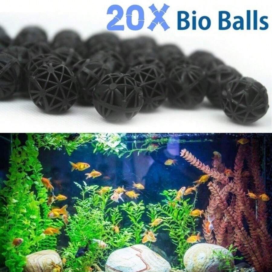 20Pcs Aquarium Pond Bio Balls Fish Tank Filter Media Marine Sum(16mm ...