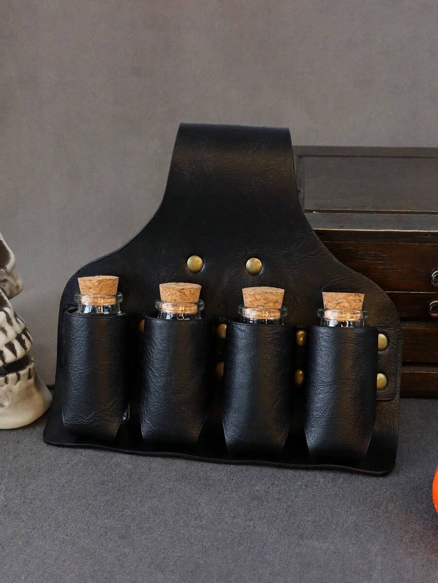 1 Set Medieval Alchemy Fantasy Wizard Waist Pouch Belt Bag With 4 Cork ...