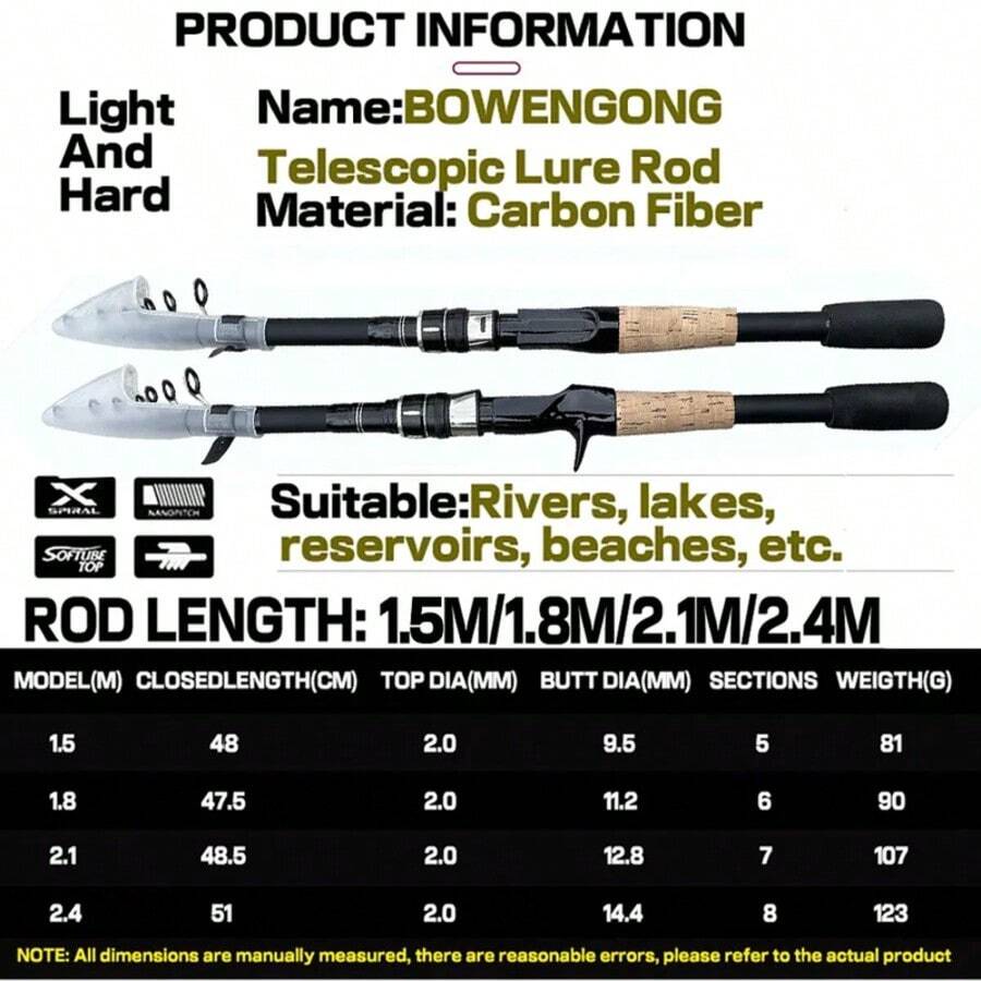 Fishing Rod And Reel Combo Set Telescopic Lure Rod Spinning Casting ...