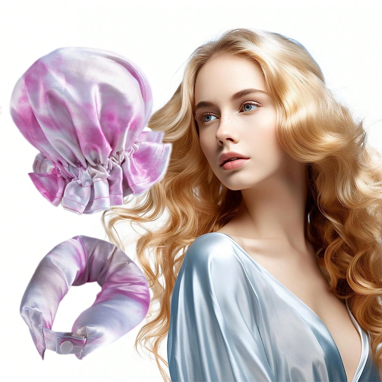 Bun Bons No Heat Hair Roller Set, Overnight Wavy Hair Styling Tool ...