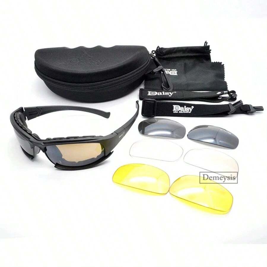 Daisy Tactical Polarized Glasses Outdoor Goggles Sport With 4 Lens ...