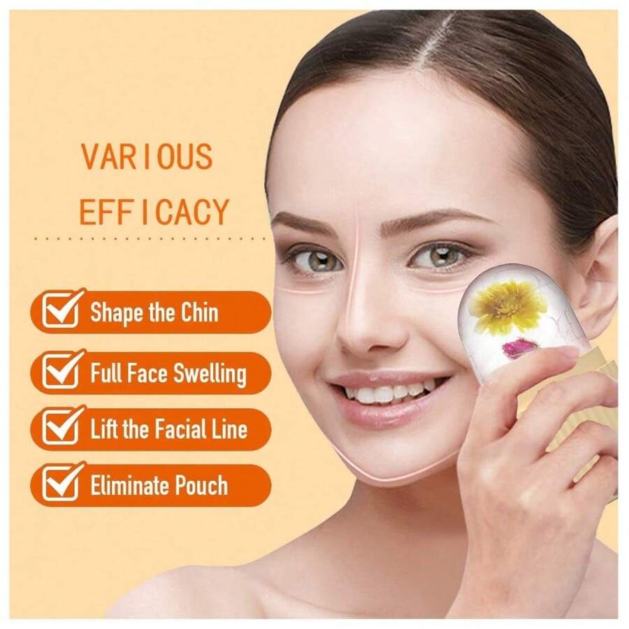 Silicone Facial Ice Globe - 1pc Unscented, Reusable Cooling Roller For ...