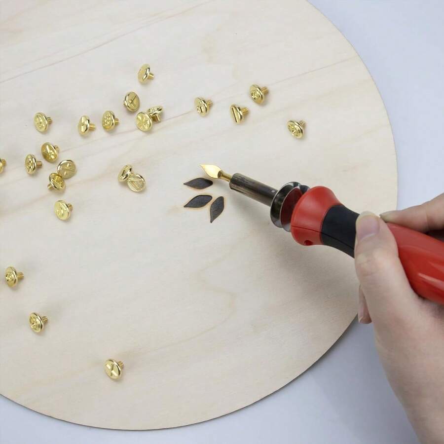 28 peças/Conjunto Kit de Queima de Madeira com 26 Letras do Alfabeto em ...