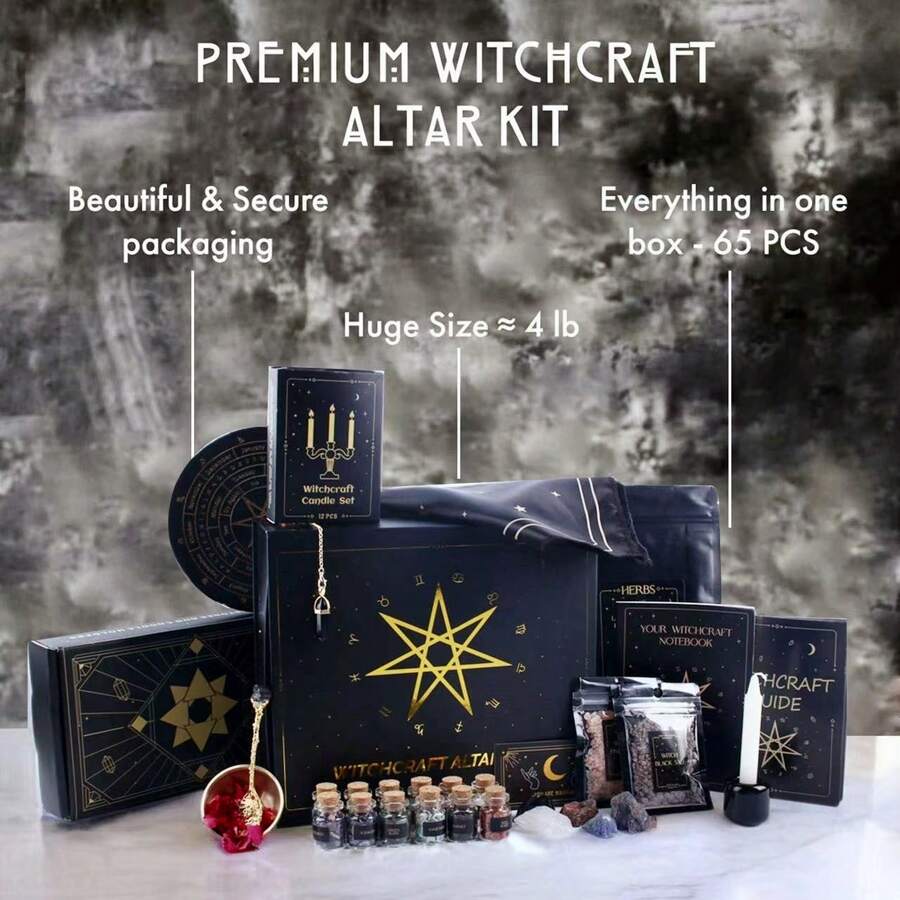 Witchcraft Set: Rock Crystal Witchcraft Altar Starter Set, Equipped With Basic Witchcraft ...