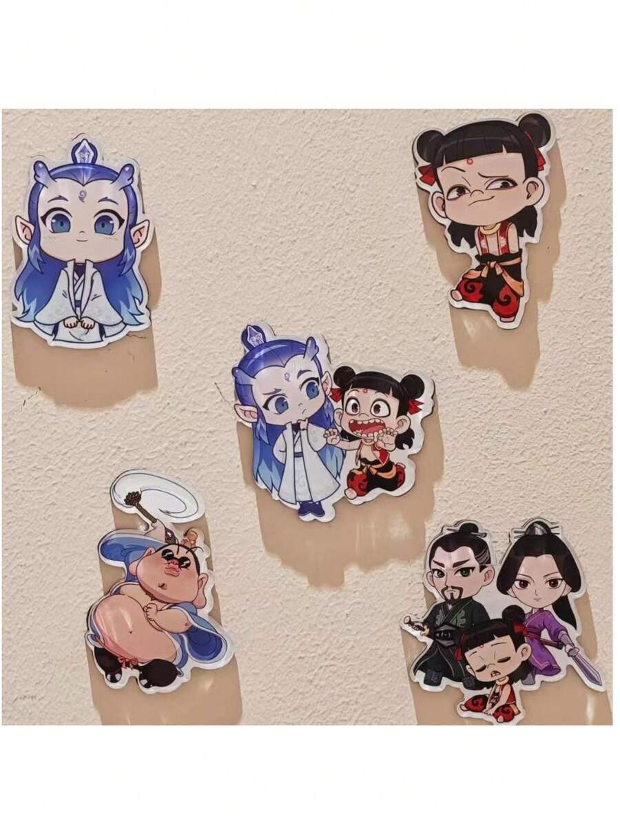 Nezha Devil Children Nao Sea Around The Refrigerator Sticker New Year ...