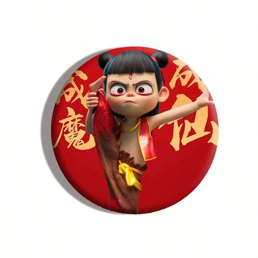 5pcs Ne Zha Badges, Nezha Anime Movie Merchandise Badges, Ao Bing Nezha ...