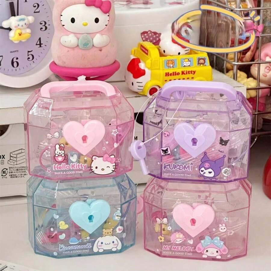 Sanrio 1pc Sanrio High-Quality Beaded Pencil Eraser Box Gift Set, Multi ...