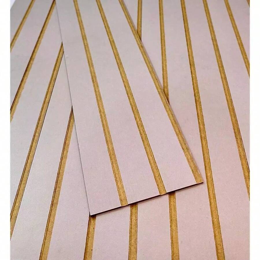 Kit 100 Painel Ripado Autocolante Grande MDF 45x11 cm - Perfeito para ...