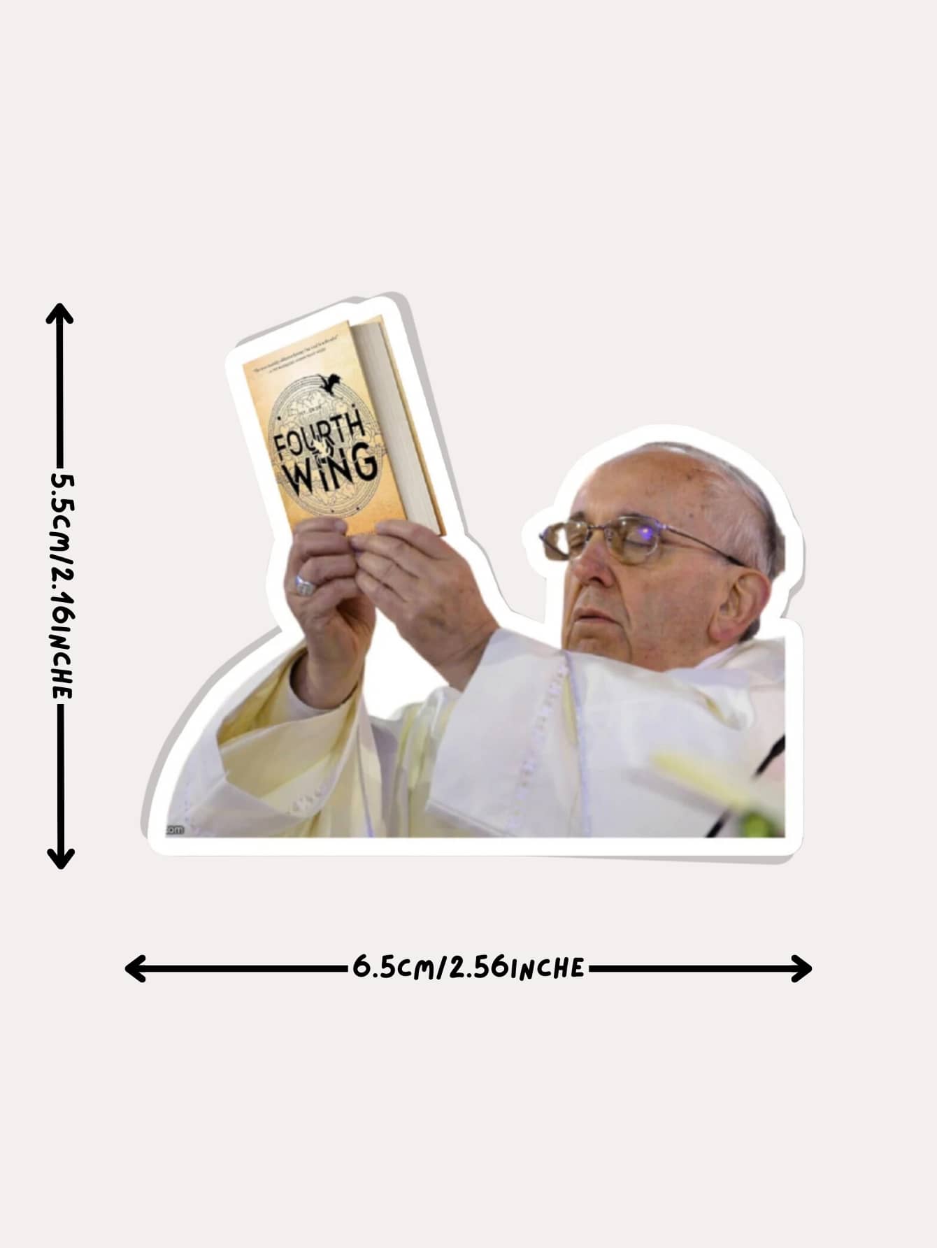 1pc Fourth Wing Pope Meme Inspired Smut, Laptop Stickers, Funny ...