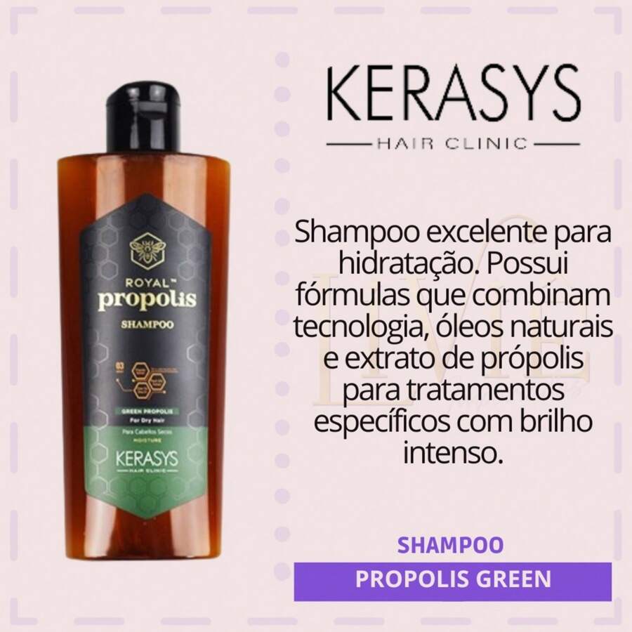 Kerasys Green Propolis Shampoo Nutritivo e Antifrizz 180ml | SHEIN Brasil