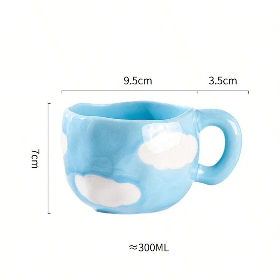 Creative Hand Pinched Irregular Flower Ceramic Mug Handmade Coffee Cup ...