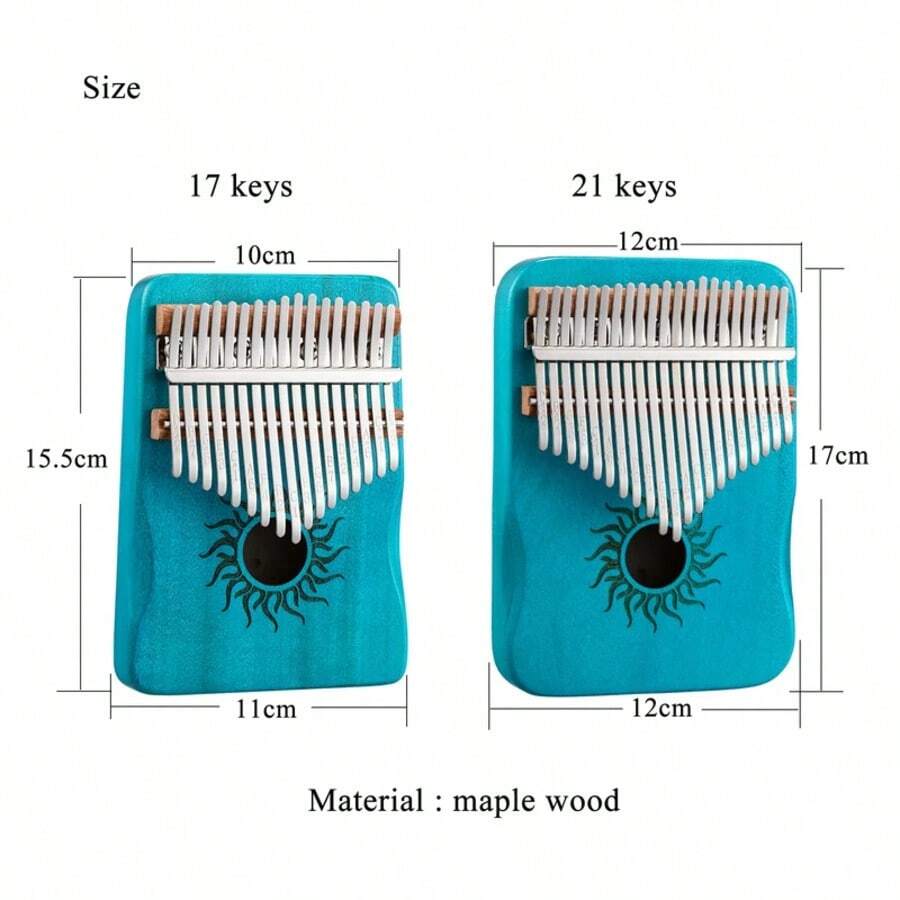 Hluru Kalimba 21 Keys Wood Maple 17 Keys Hollow Kalimba Mbira Sanza ...