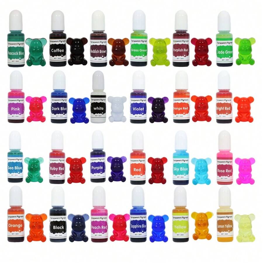 24 Colors DIY Pearl Pigment Colorant High Concentration Non ...